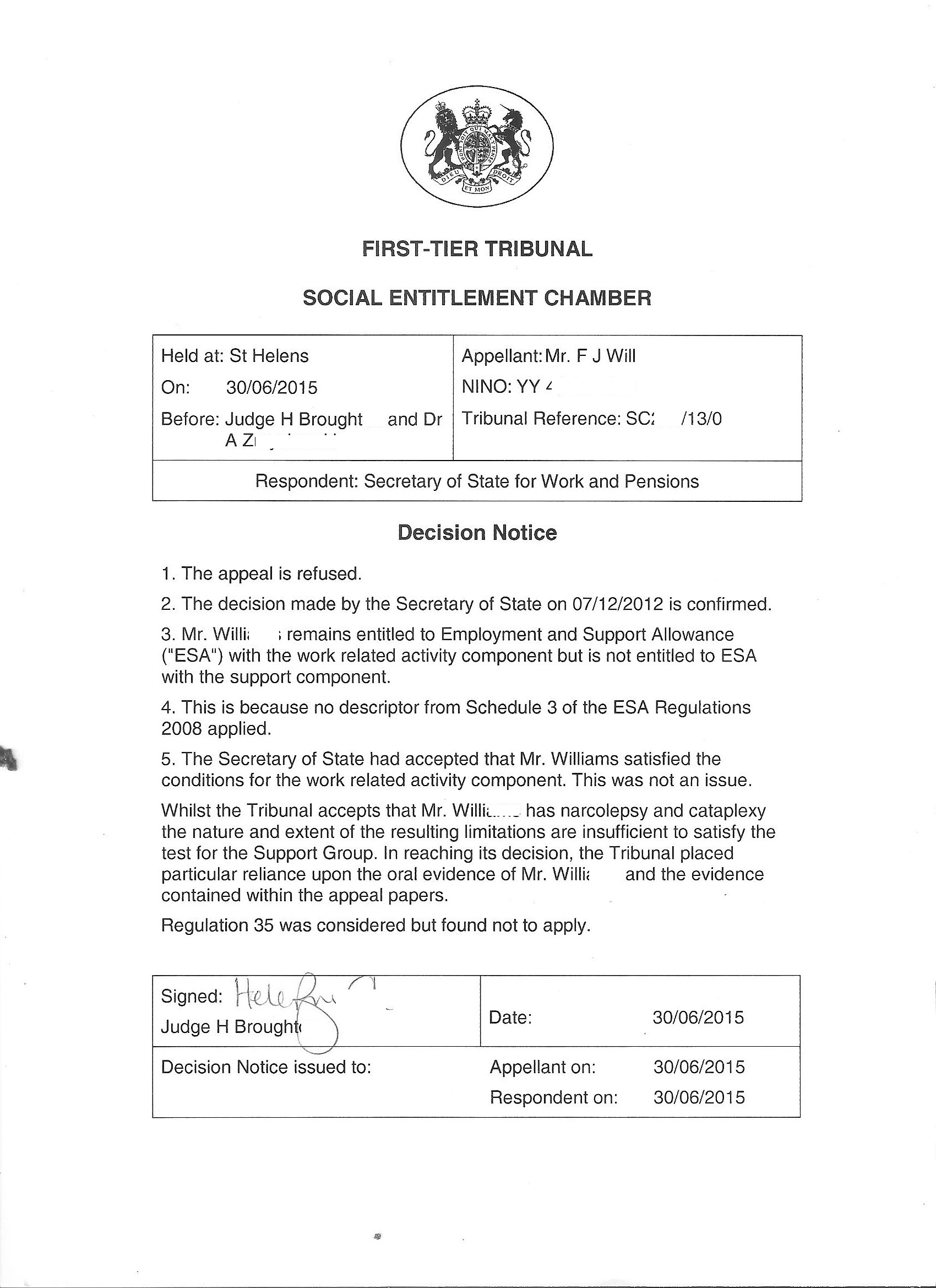 » Example Decision Letter » Example Decision Letter