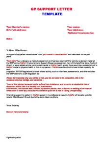 » GP support letter Template.