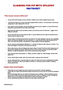 » Tips For Epilepsy To Complete PIP Form