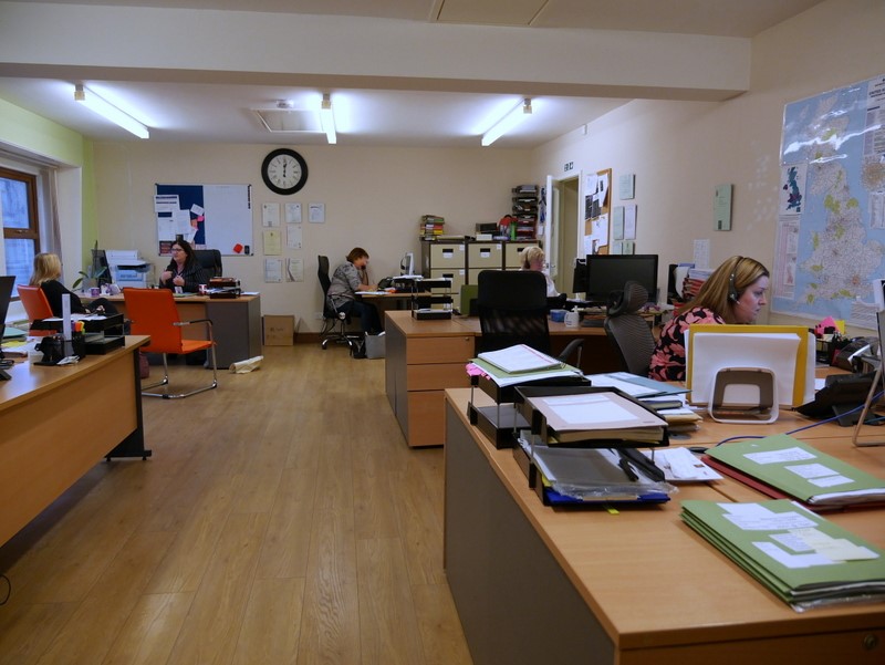 » action shot of the main office