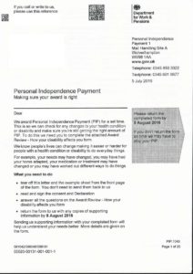 » Well Completed _OLD_ PIP Review Form Crohns Disease