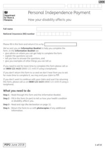 » Well completed PIP form – PIP2 – DeQuervains Tenosynovitis-unlocked
